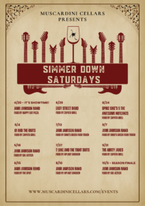 Simmer Down Saturday Live Music Series 2024 - Muscardini Cellars